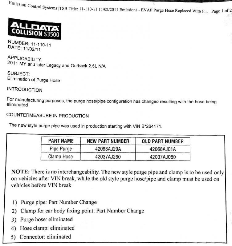 2013 - Code P1449 Diagnosis | Subaru Outback Forums