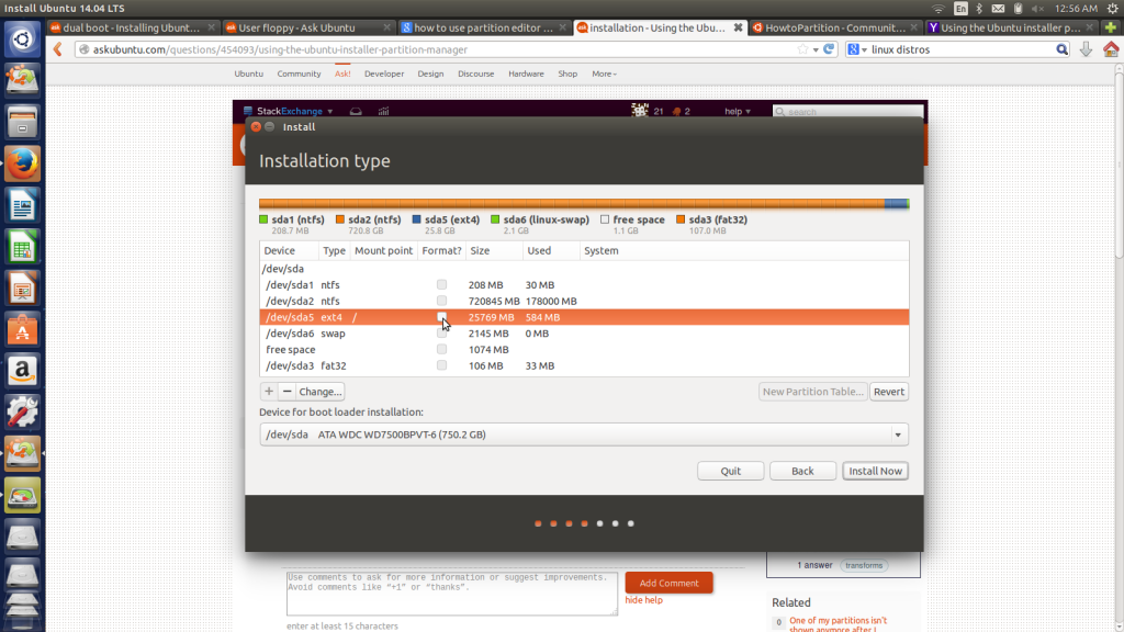 Partitioning Using The Ubuntu Installer Partition Manager Ask Ubuntu